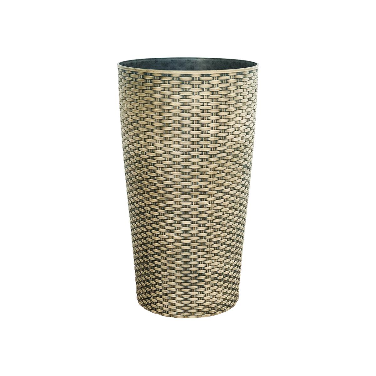Resin Tall Floor Woven Rattan Effect Planter from China manufacturer ...