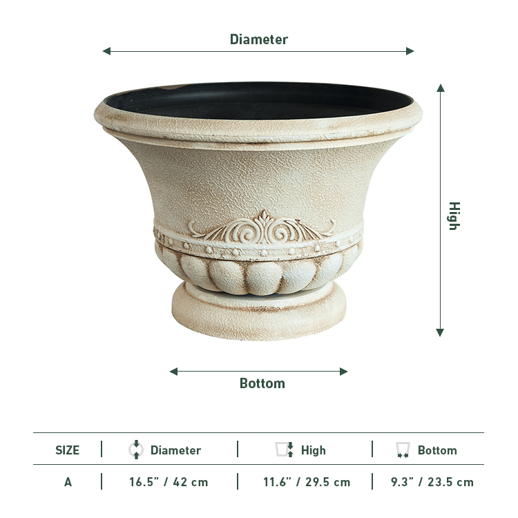 Roman Style Plastic Flower Urn Planter from China manufacturer - KAILAI ...